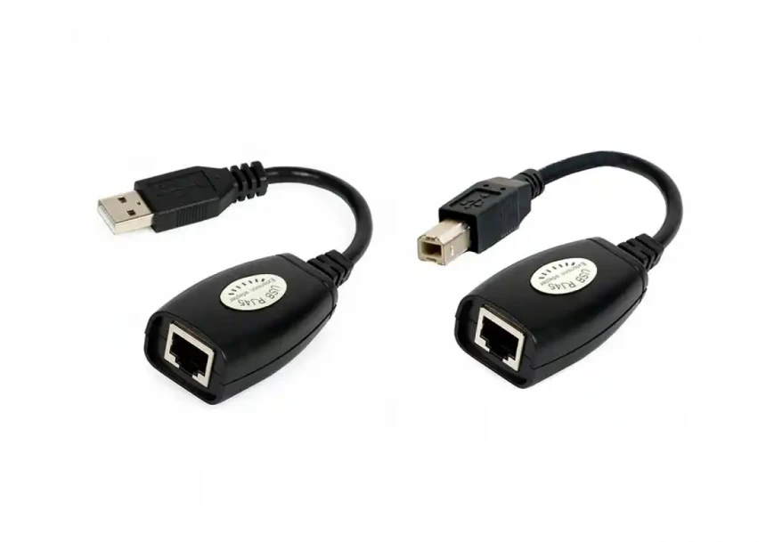 Adapter konverter USB extender UEX-050 do 50m + printer port