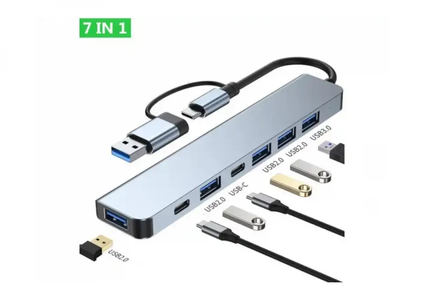 USB Hub 7 port E-green Superbrzi 3.1 Tip C USB 3.0
