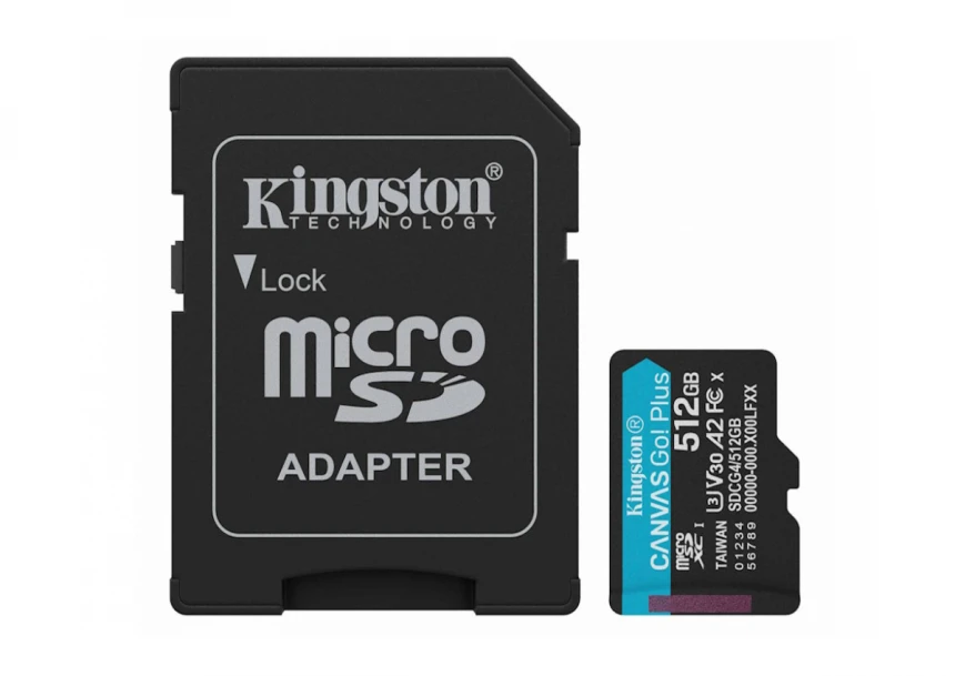 Memorijske kartice KINGSTON SDCG4/512GB/Canvas Go! Plus/microSD/200/160MB/s/+adapter