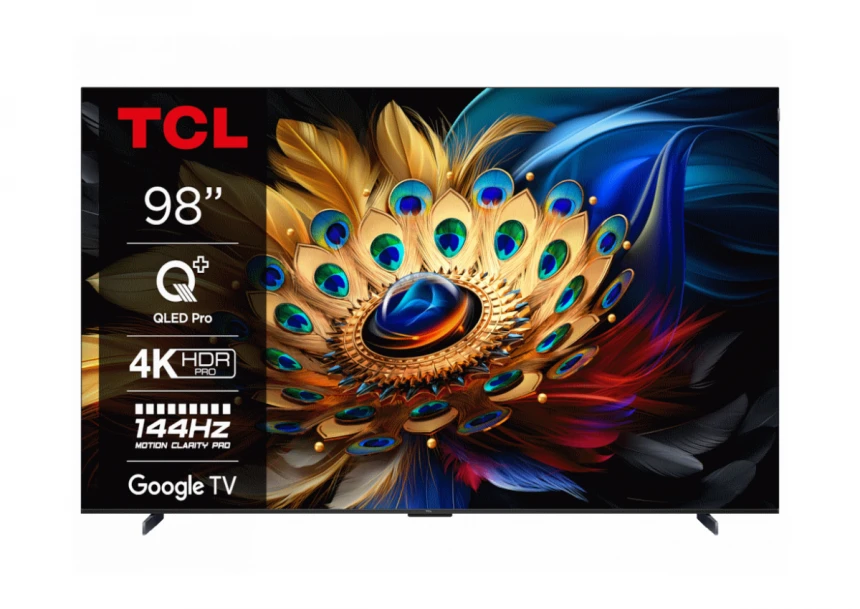 Televizor TCL 98C655/QLED/98"/4K UHD/144Hz/Google TV/crna