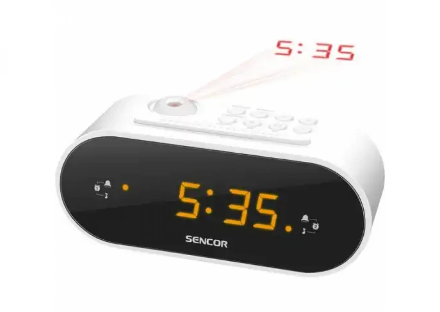 FM radio alarm sa projektorom vremena SENCOR SRC 3100 W beli