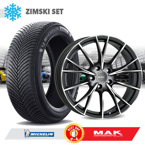 235/55 R19 SET Z MICHELIN + MAK FAB GM POL 5/112 + TPMS