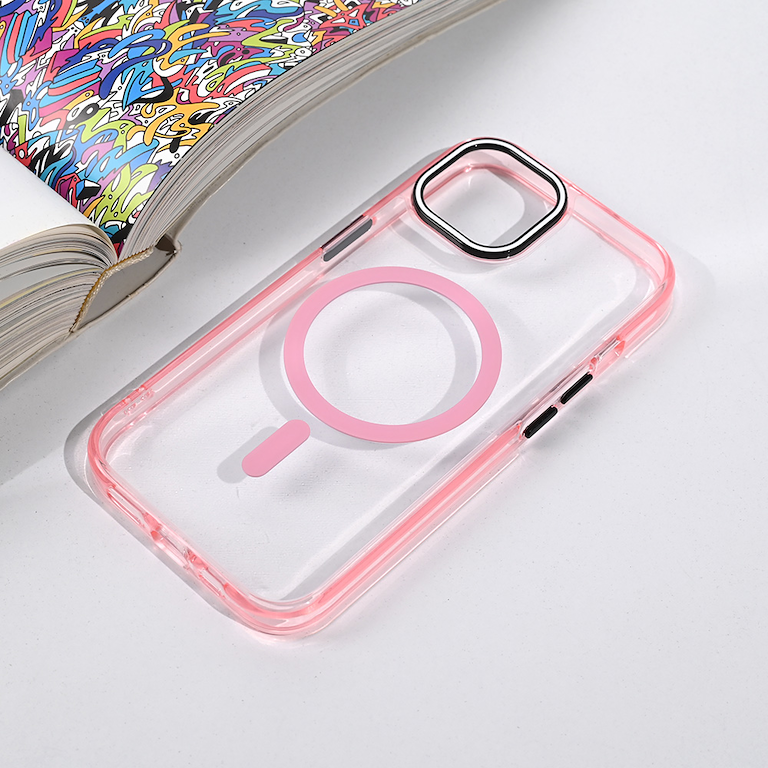 Zastitna maska (futrola) Magsafe Color Pop - iPhone 13/14 6.1 roze