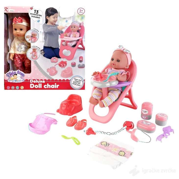 DELUXE Beba lutka sa hranilicom i dodacima