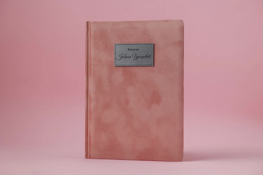 Pliš rokovnik B5 | Powder Pink