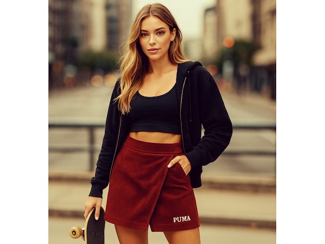 PUMA kord suknja-šorts (Cabernet bordo)