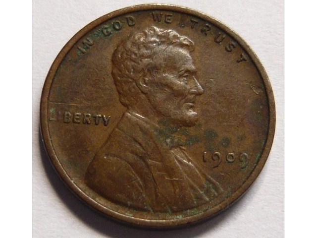 1 Cent `Lincoln - Wheat Ears Reverse` - 1909