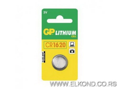 BATERIJA GP CR1620 3,0V LITHIUM