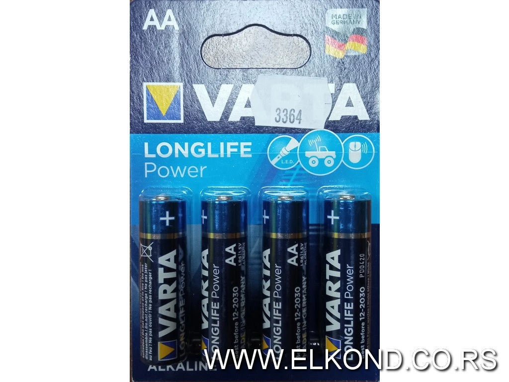 BATERIJA VARTA AA 1.5V LONGLIFE Power