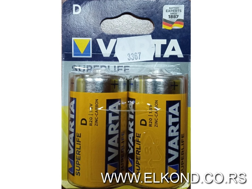 BATERIJA VARTA D 1.5V SUPER LIFE