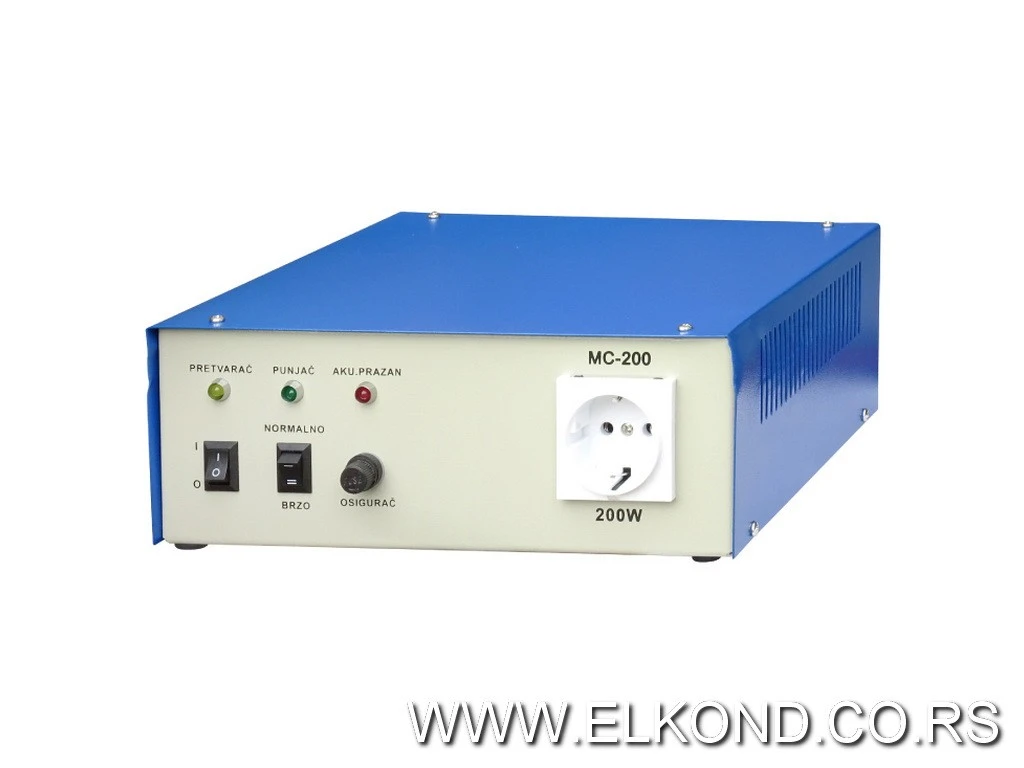 PRETVARAČ 12VDC/230AC 200W MC-200
