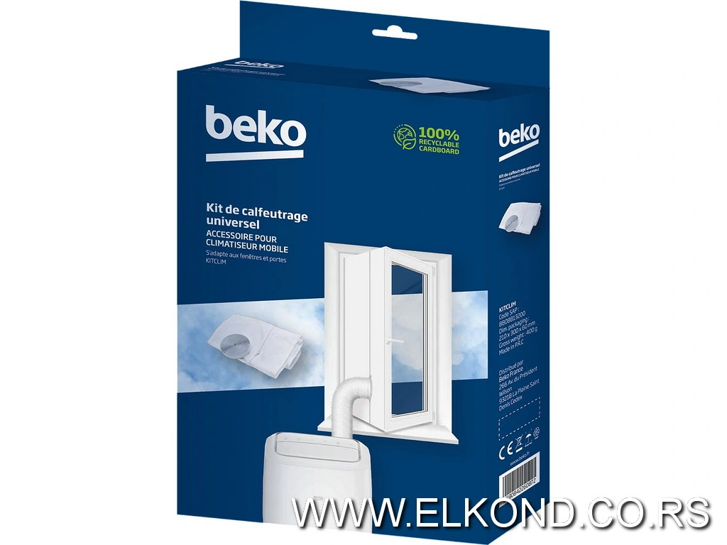 Kit za prozor za odvod za prenosive klime BEKO 8690842260872