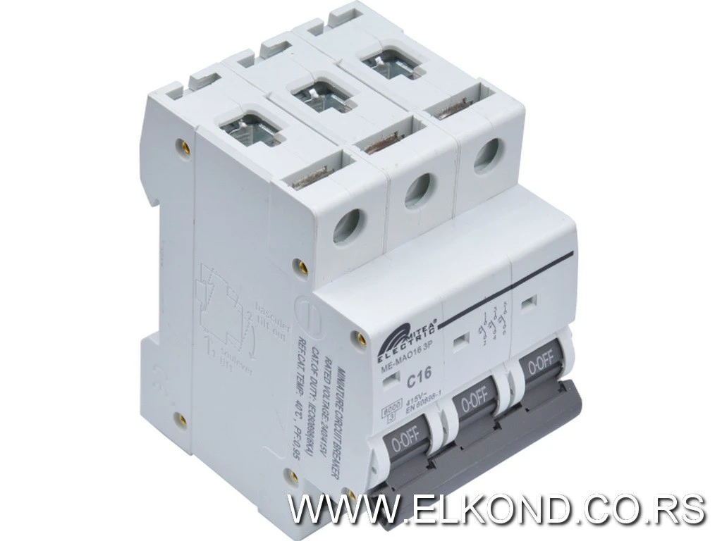 AUTOMATSKI OSIGURAČ 16A C 3POL MITEA
