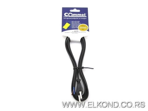 KABEL ZA LAMPU 2M CRNI