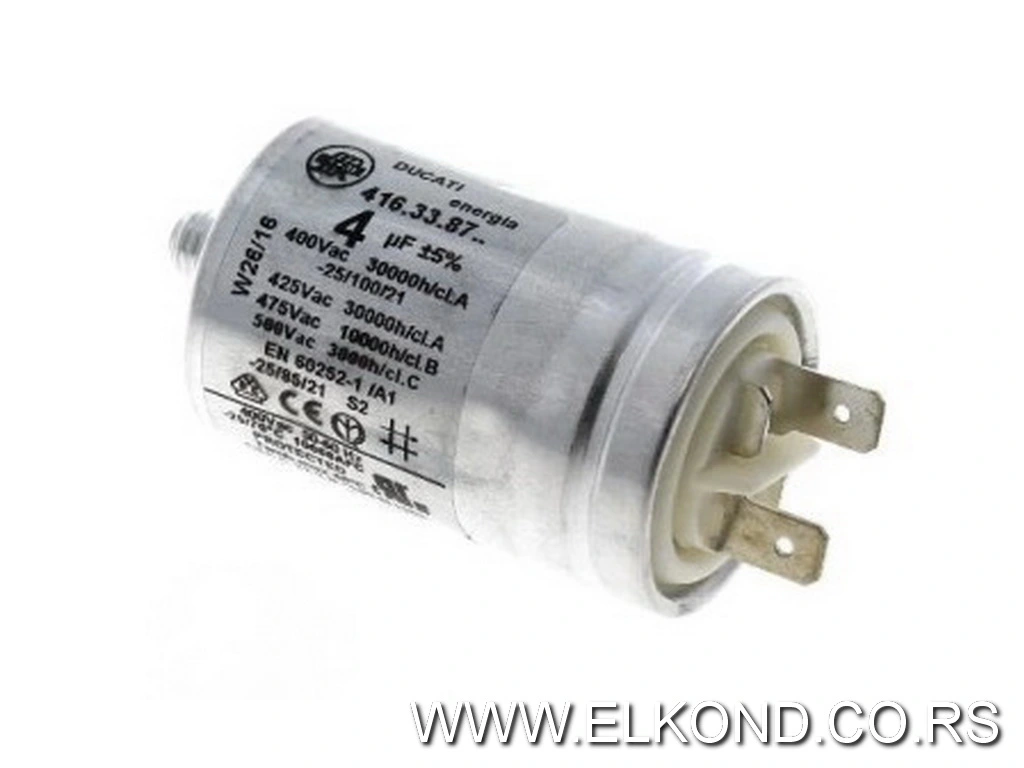 Kondenzator 4 mf metalni
