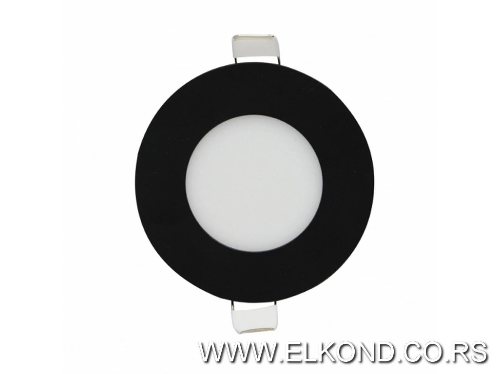 LED PANEL 3W 6500K 160lm OKRUGLI UGRADNI BLACK