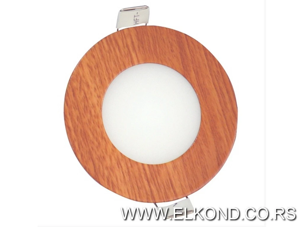 LED PANEL 3W 6500K 160lm OKRUGLI UGRADNI WOOD
