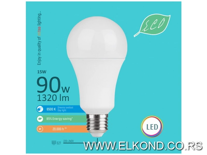 LED SIJALICA 15W E27 6500K A70 LED ECO MITEA