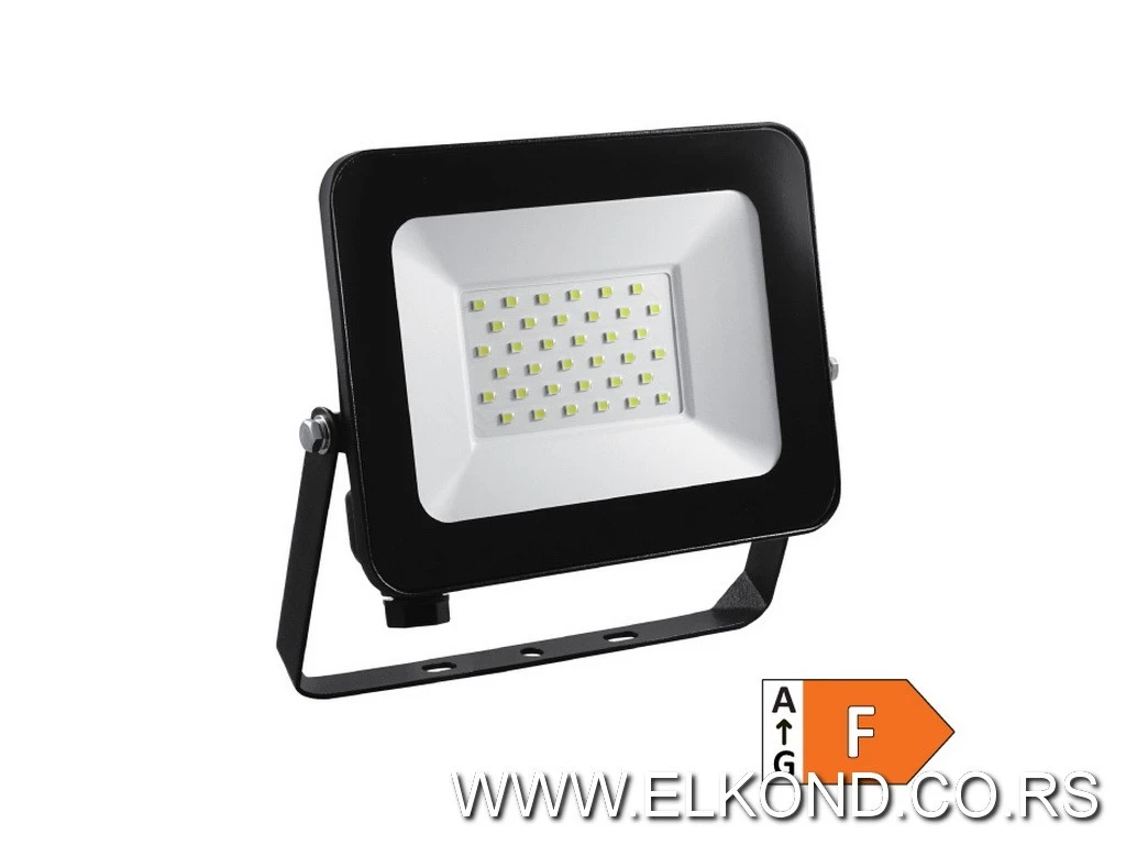 LED REFLEKTOR 30W 6500K 2550lm SMD CRNI PROSTO