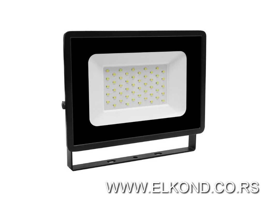 LED REFLEKTOR 50W 6500K 4000lm SMD CRNI PROSTO
