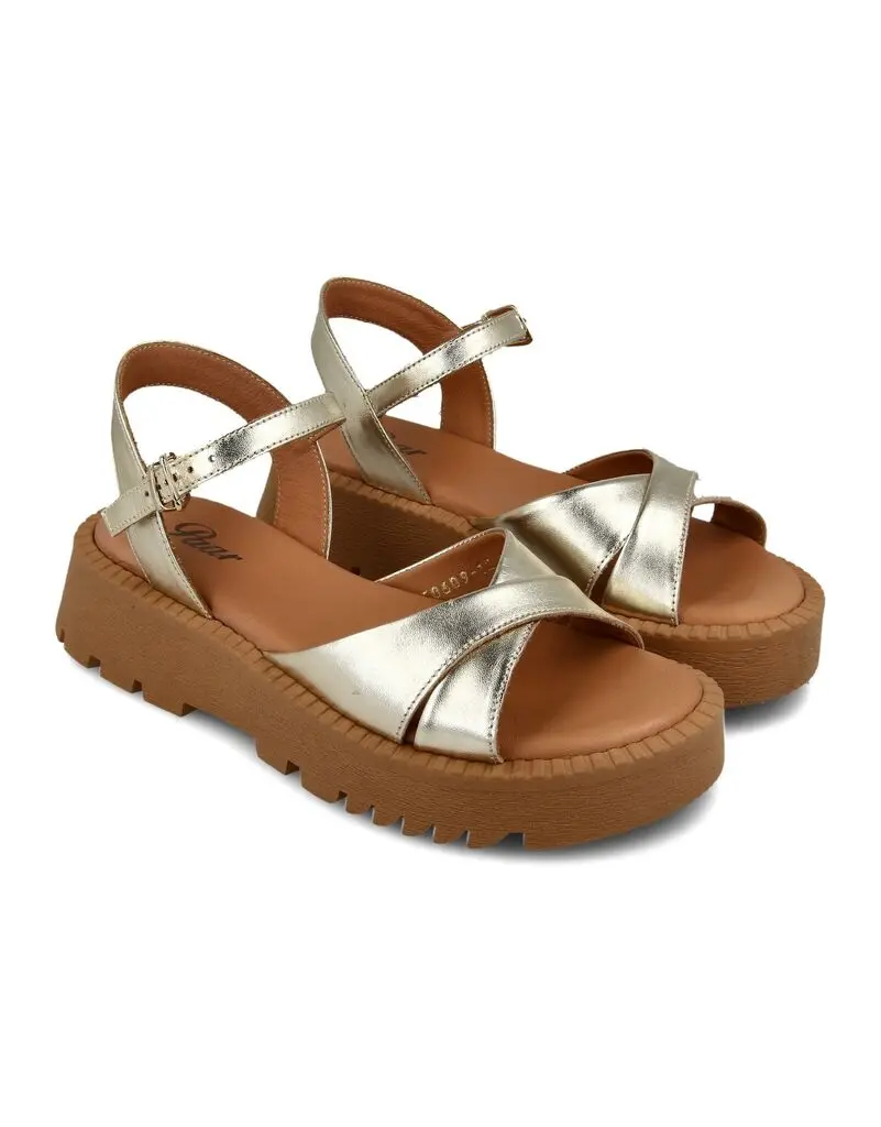 Paar Ženske sandale 50609-12, Zlatne boje