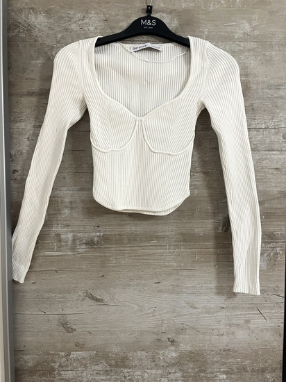 Bershka korset knit majica dugih rukava vel.XS