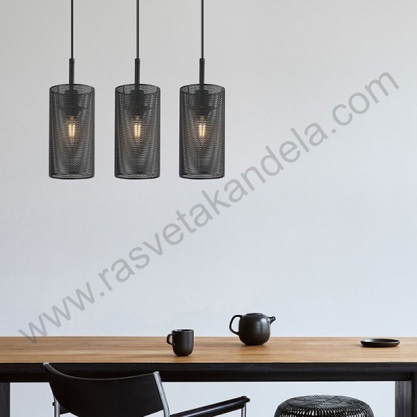 Visilica 3xE14 metalna crna BRY-W002S-3H