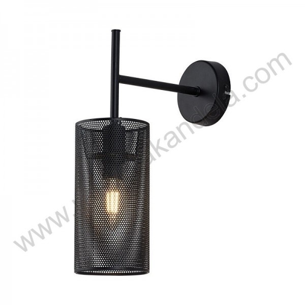 Zidna lampa 1xE14 metalna crna BRY-W002W-1H