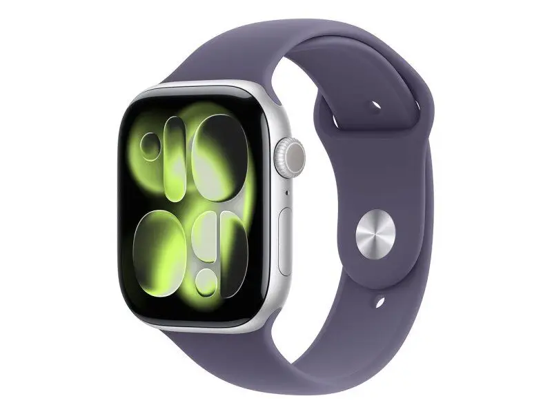 Apple Pametni sat s11 gps 46mm silver aluminium case with purple fog sport band - m/l meva4rk/a