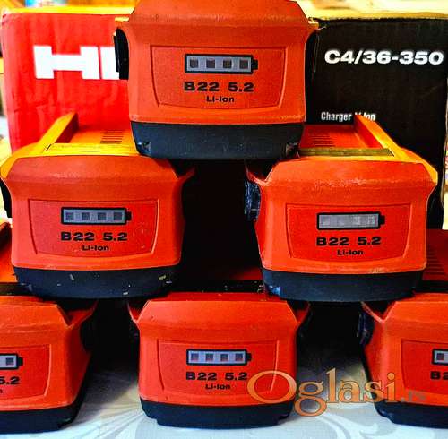 Hilti Baterije 5.2Ah 2022,2023,2024 .8.0Ah 2024