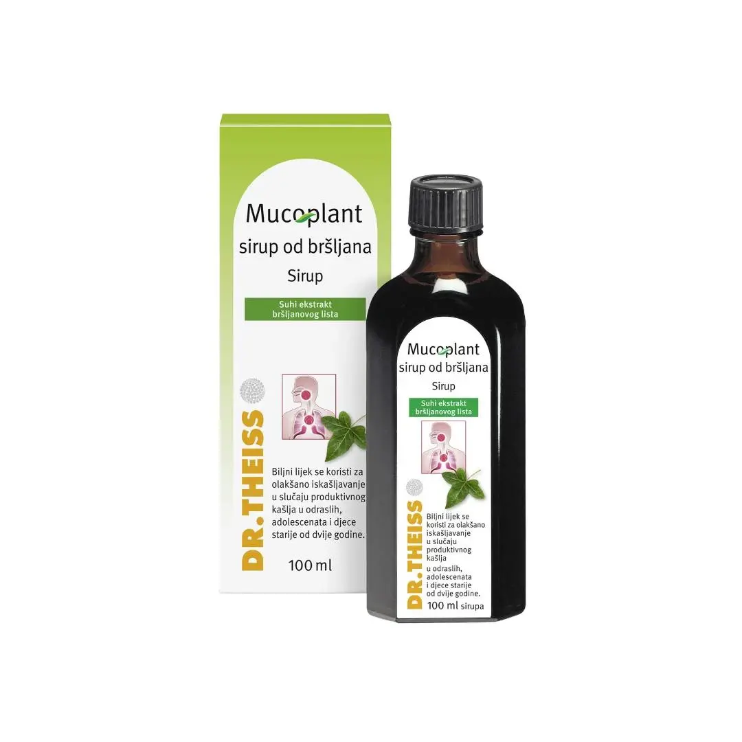 DR.THEISS Sirup za produktivni kašalj Mucoplant, Bršljan, 100ml