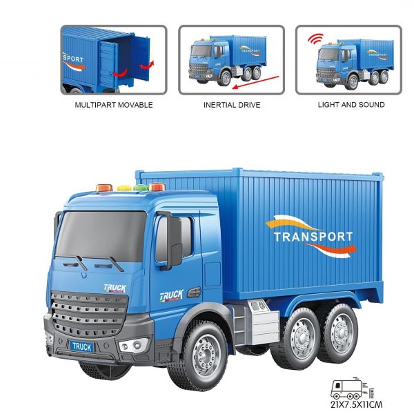 MAGZY WHEELS KAMION 1:18 KONTEJNER SA ZVUKOM I SVE