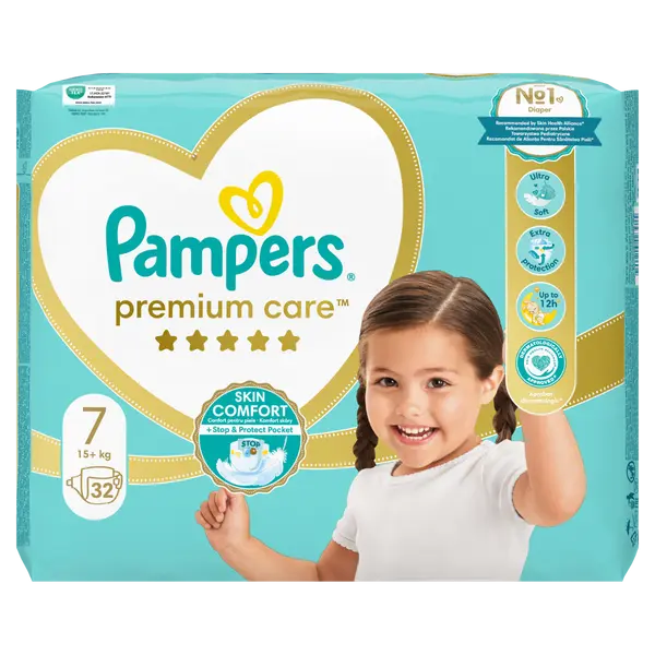 Pampers Pelene Premium Care, S7, 15+kg, 32 komada