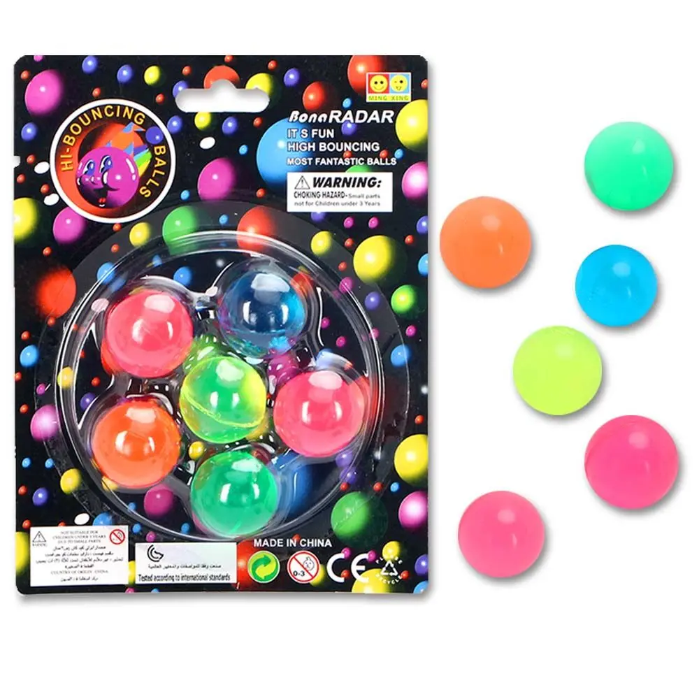 Loptice skočice, Fluorescentne, 6 komada
