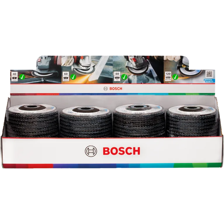 Bosch – X451 Lamelasti disk Ø125 T27 Mešovita granulacija 60 kom Displej – 2608626164