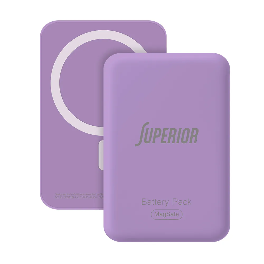 Power bank MagSafe Superior 15W 10000 mAh ljubicasti