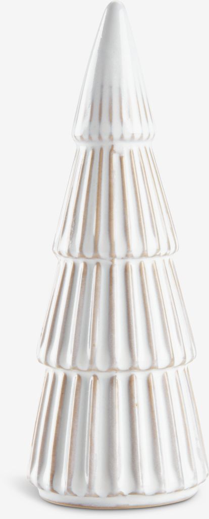 Ukrasna jelka MYSING Ø7xV19cm kamenina bela/braon