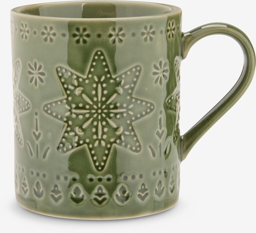 XMAS mug MALAKIT H9cm 39cl green