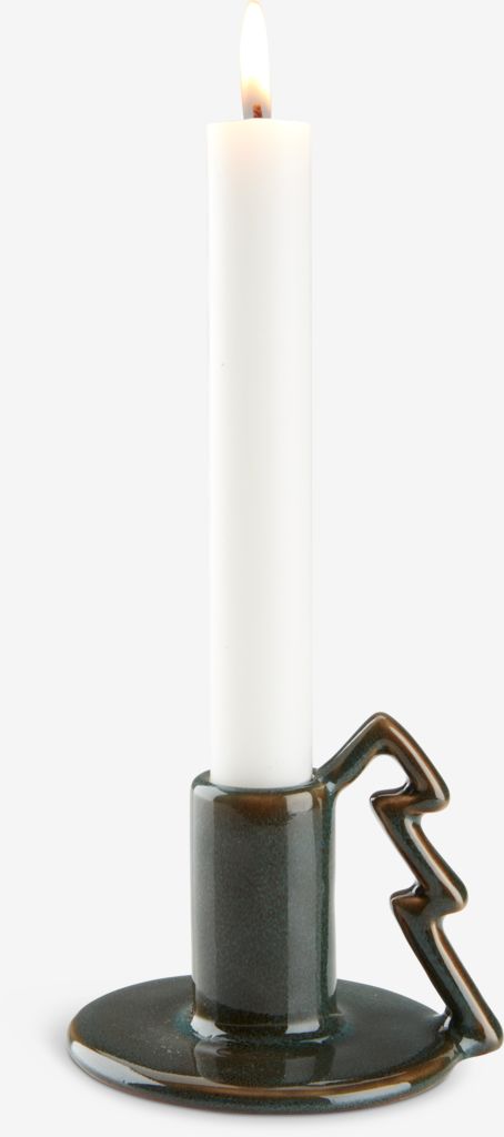Svećnjak STILBIT W10xL9xH8cm kamenina zelena