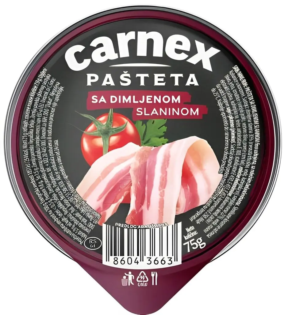 Carnex Pašteta sa dimljenom slaninom, 75 g