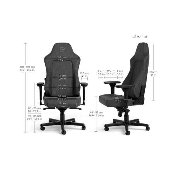 NOBLECHAIRS Gejmerska stolica Hero TX, antracit