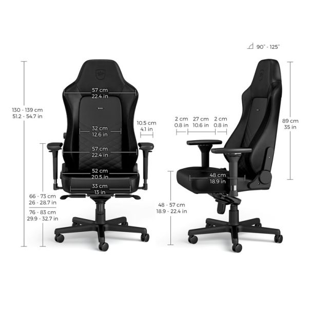 NOBLECHAIRS Gejmerska stolica Hero, crna