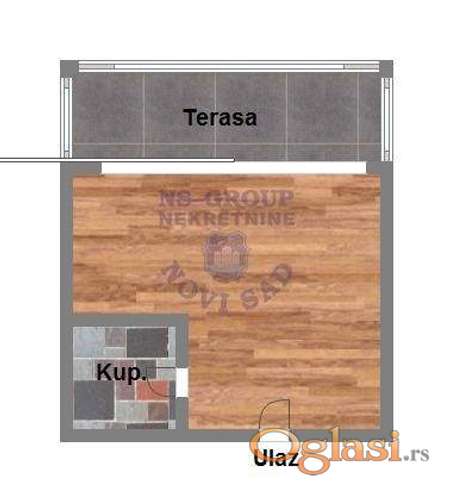 Garsonjera, 26m2, Somborska rampa