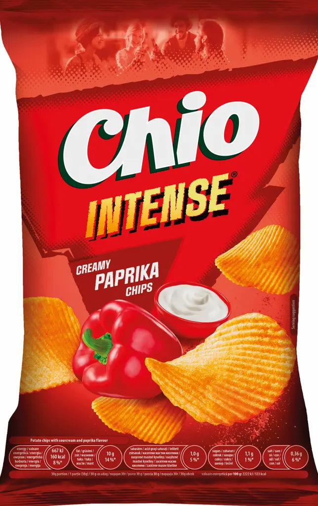 Chio Čhips cream paprika, 120g