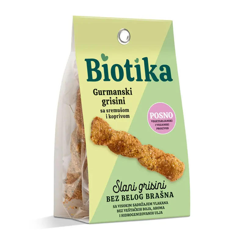 Biodan Gurmanske grisine sa sremušom i koprivom, 100g