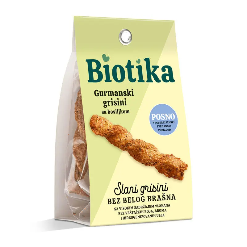 Biodan Gurmanske grisine sa bosiljkom Biotika, 100g