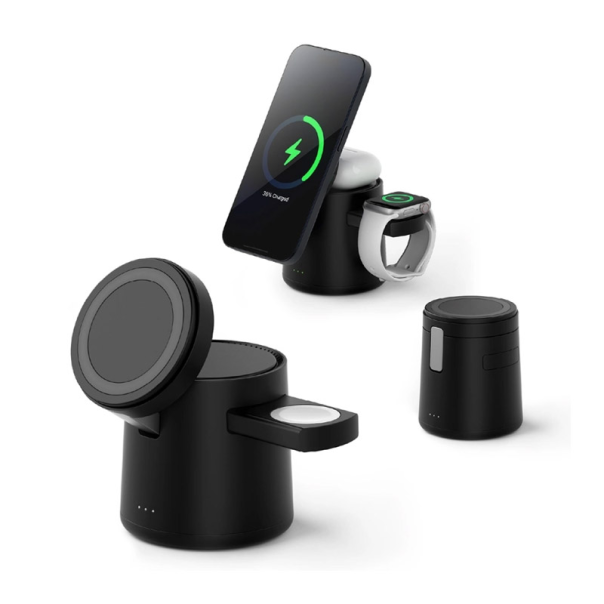 Bezicni punjač 3u1 za Iphone,AirPods,Apple watch S7 crni