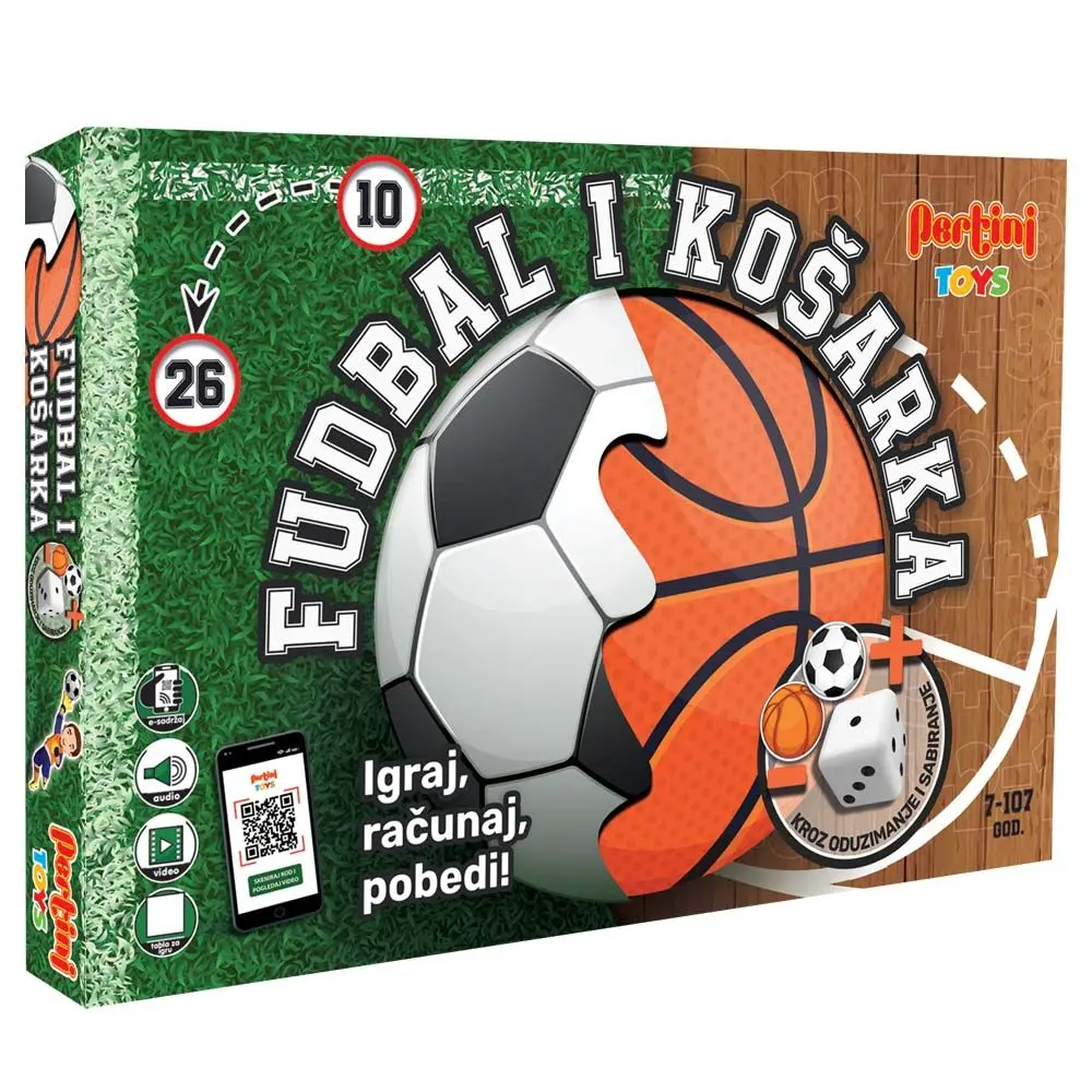 Pertini Toys Igra Fudbal i košarka kroz sabiranje i oduzimanje