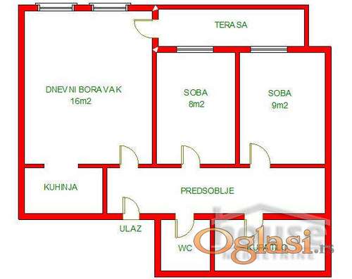 NOVI SAD - NOVA DETELINARA - 55m2 - 400 evra