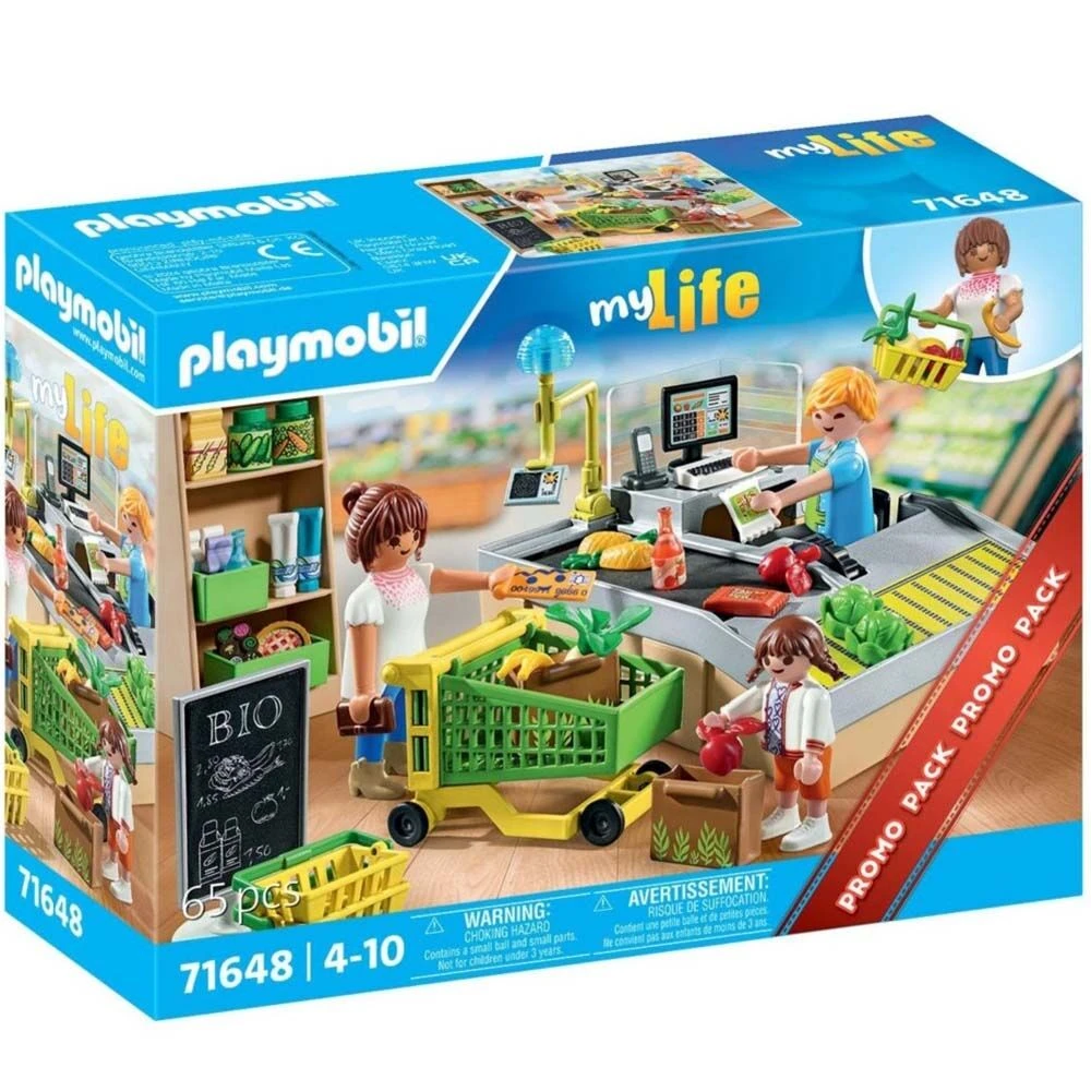 Playmobil Dečiji set Prodavnica organske hrane My life, 65 delova